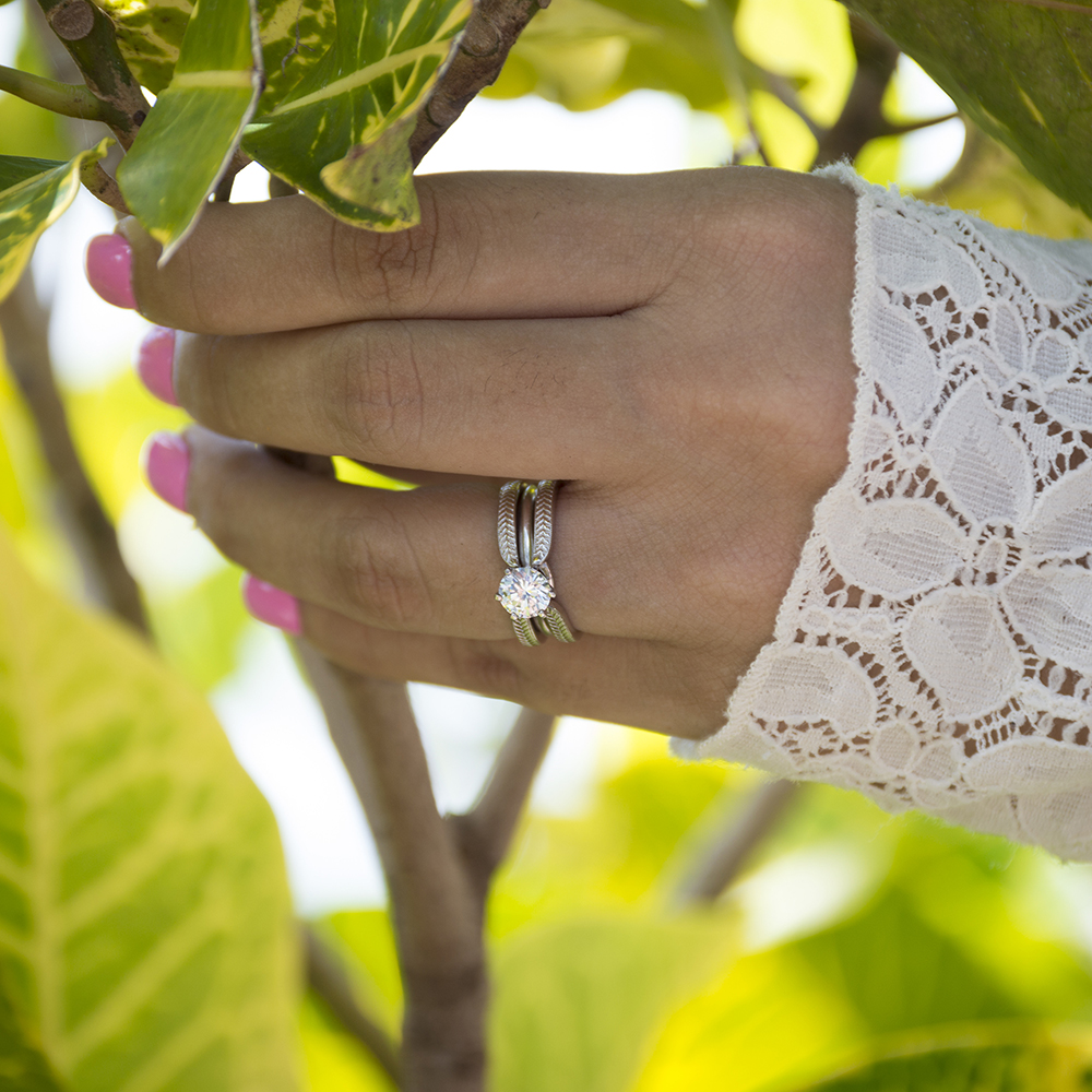 Engraved Cathedral Plain Metal Ring Guard Enhancer