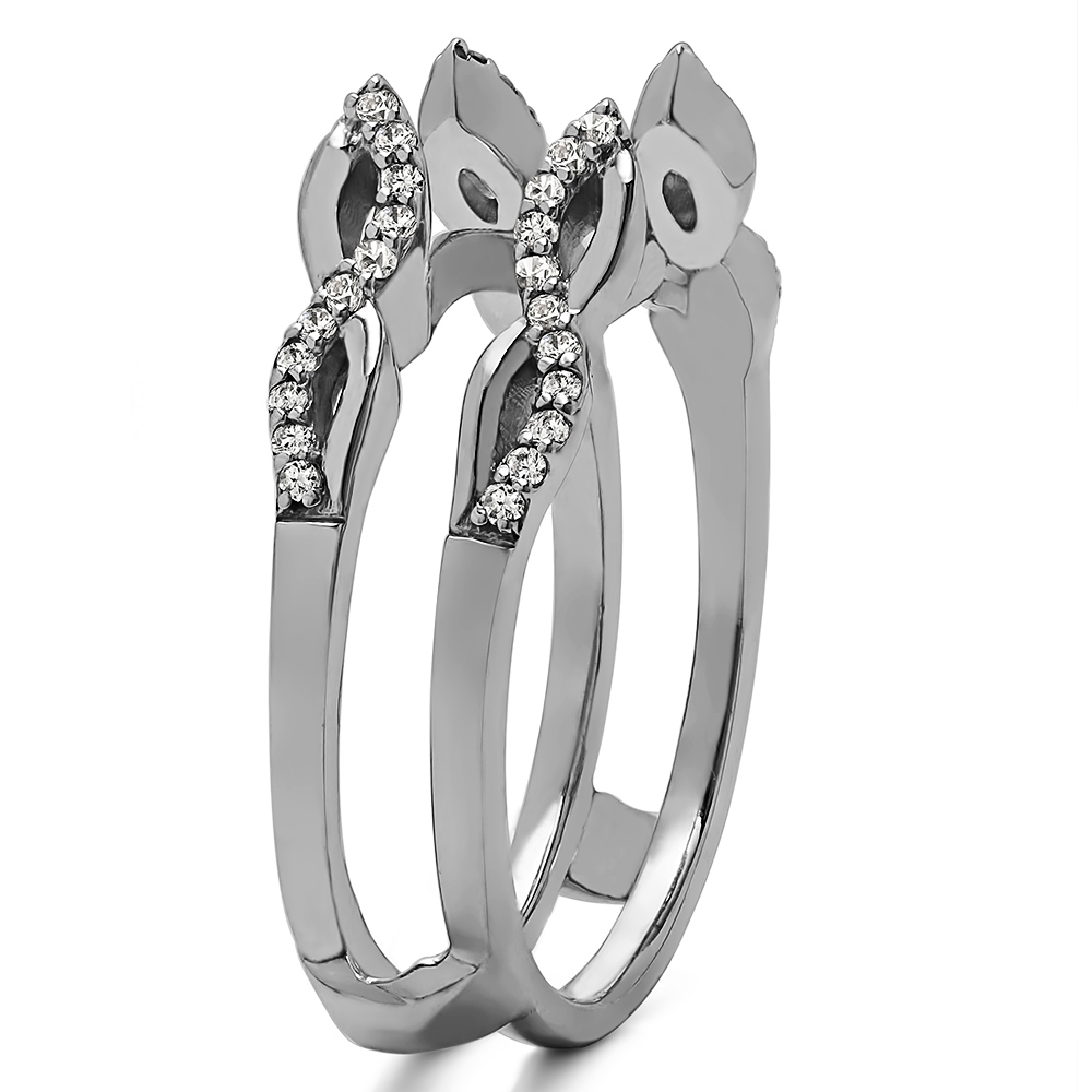 0.22 Ct. Cathedral Infinity Designed Wedding ring guard