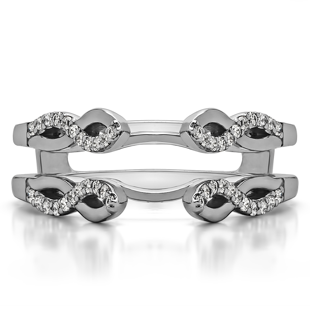 0.22 Ct. Cathedral Infinity Designed Wedding ring guard