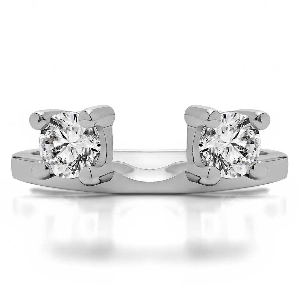 0.25 Ct. Black Two Stone Round Ring Wrap Enhancer