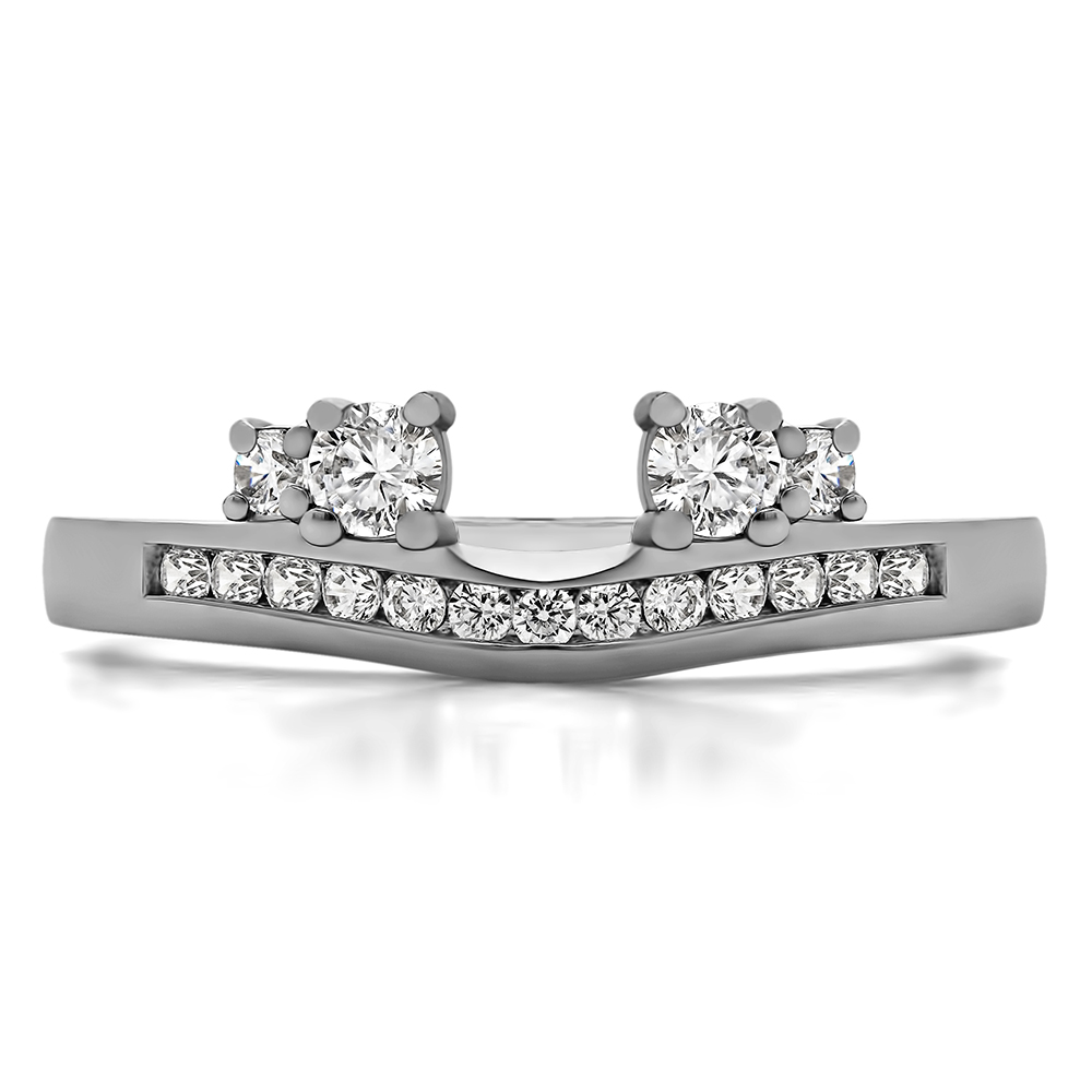 0.34 Ct. Four Stone Solitaire Anniversary Ring Wrap Enhancer
