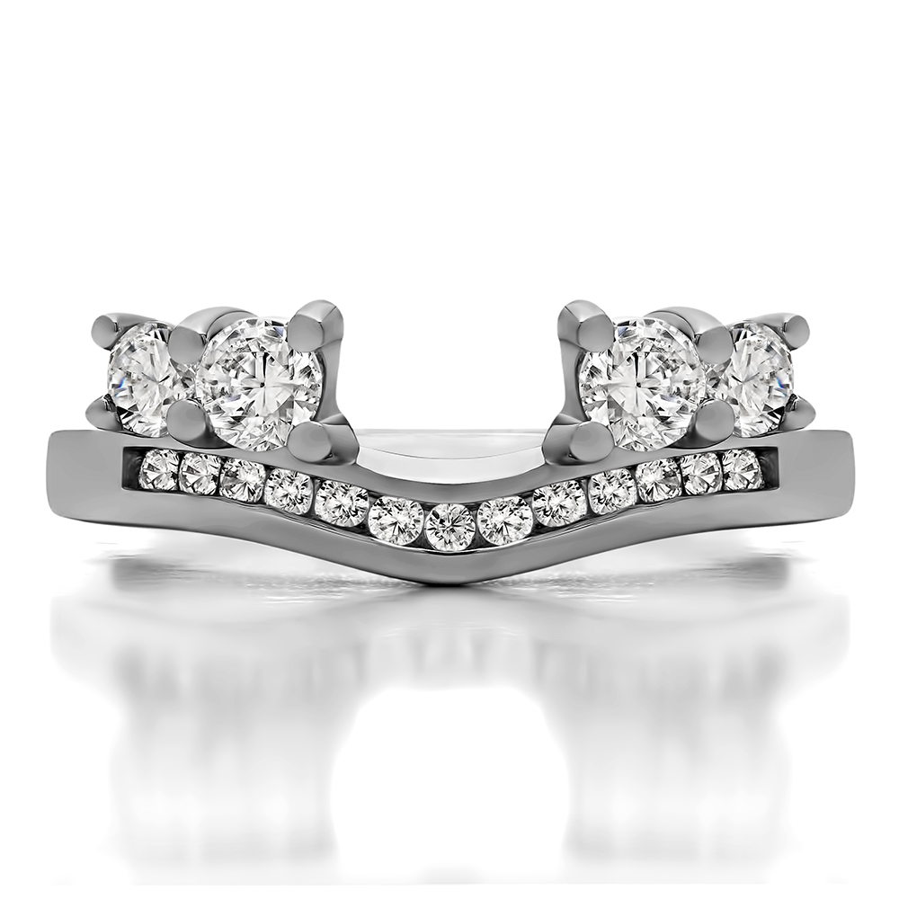 0.5 Ct. Four Stone Solitaire Anniversary Ring Wrap Enhancer