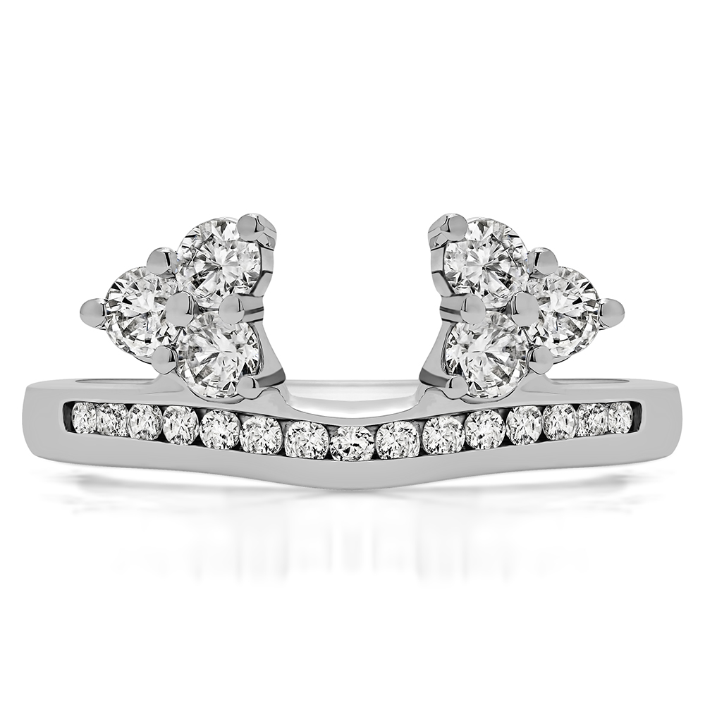 0.25 Ct. Round Cluster Contour Channel Set Anniversary Ring Wrap