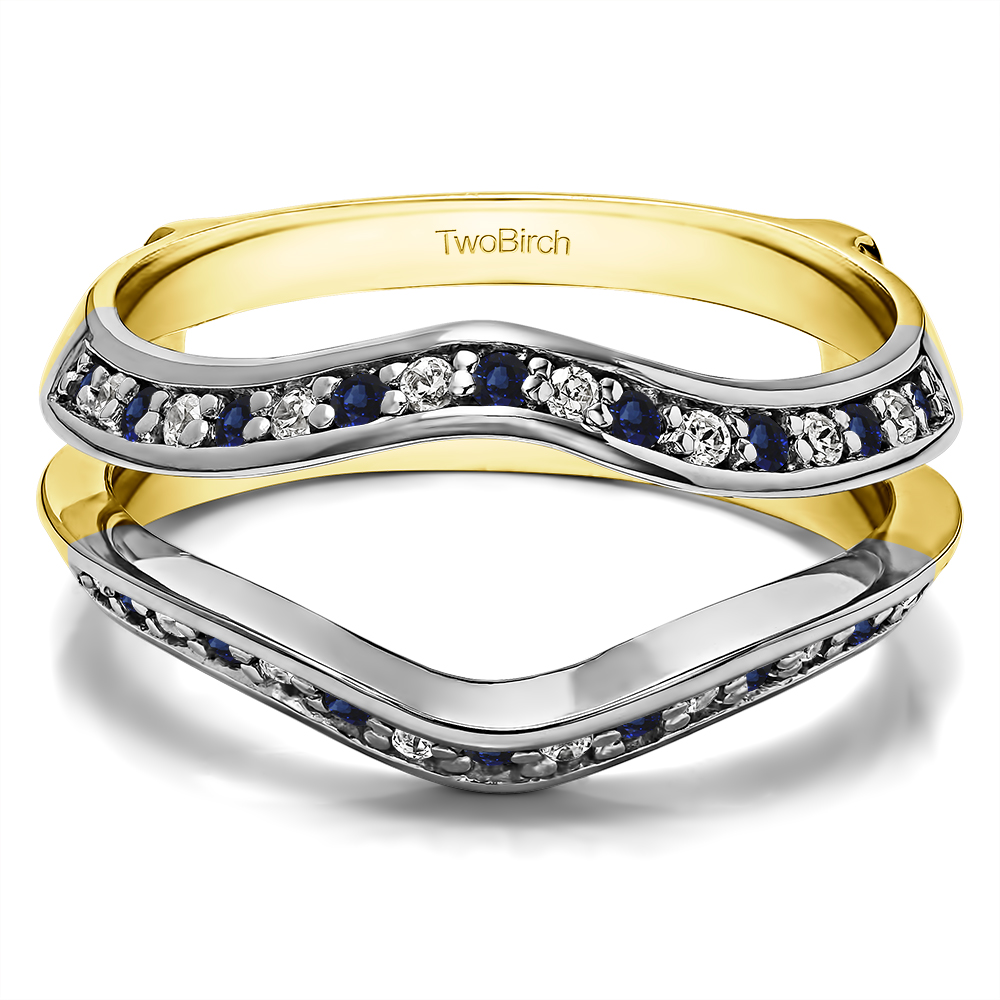 TwoBirch Ring Guards - 0.34 Ct. Open Knife Edge Wedding ring guard in ...