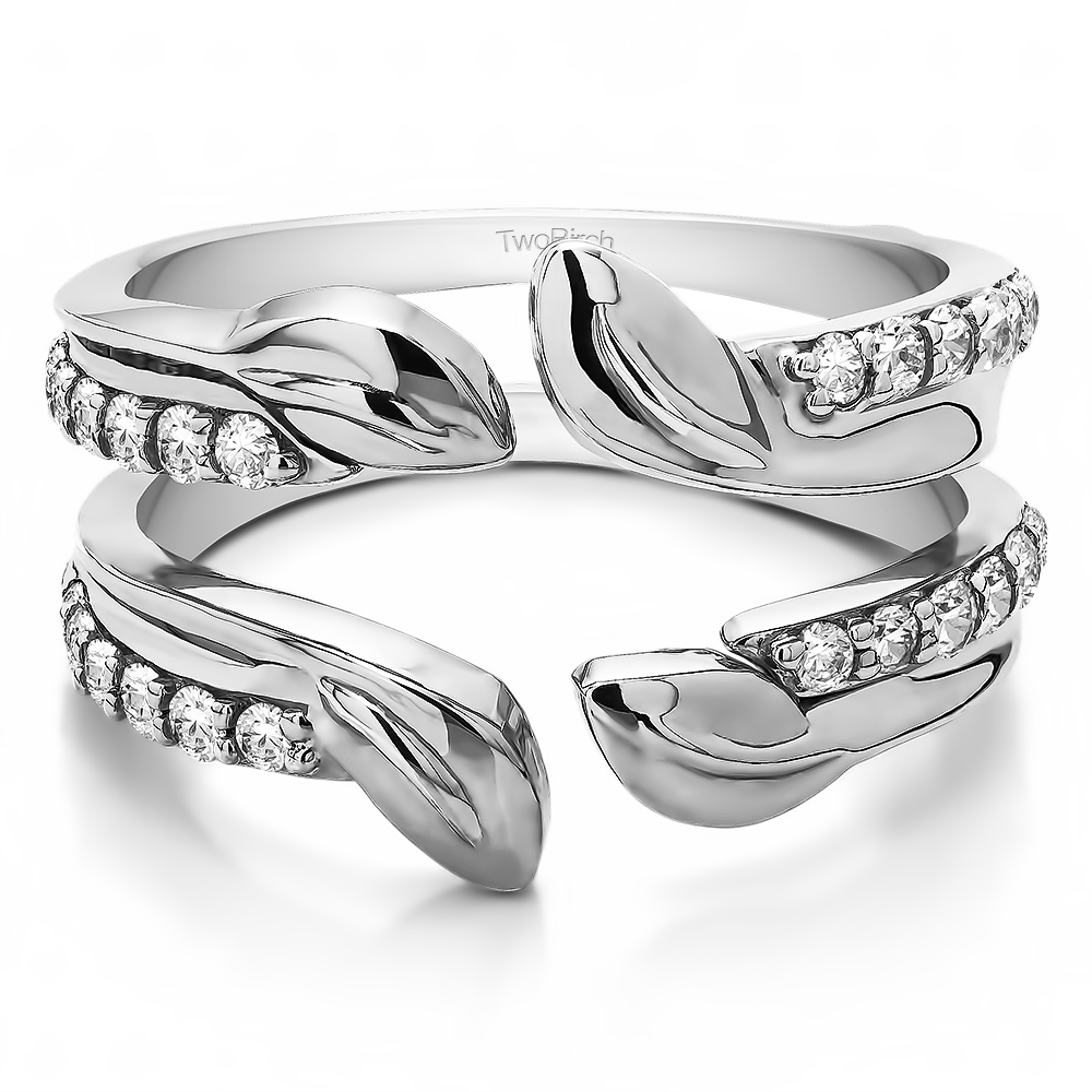 TwoBirch Ring Guards - 0.46 Ct. Open Leaf Ring Guard