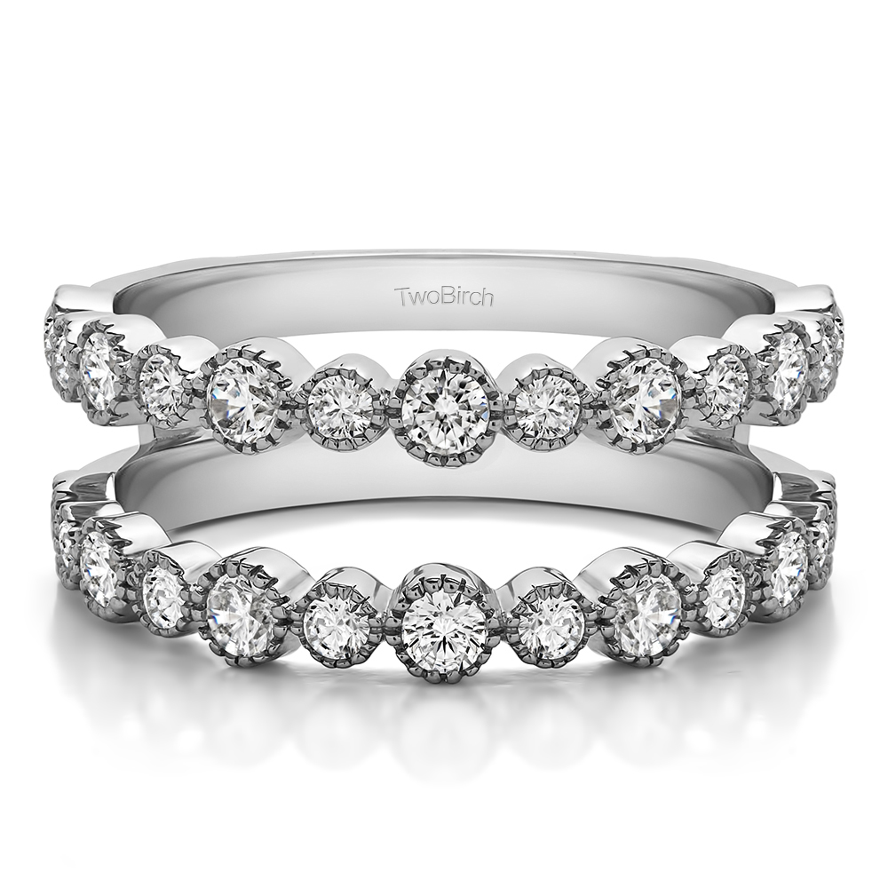 0.83 Ct. Vintage Millgrained Bezel Ring Guard