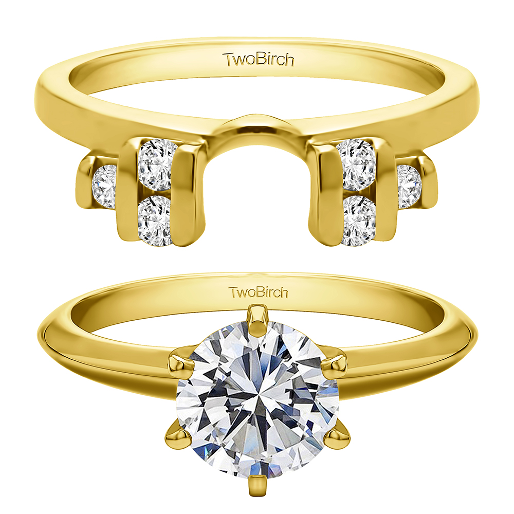0.24 Ct. Sapphire Bar Set Six Stone Ring Wrap