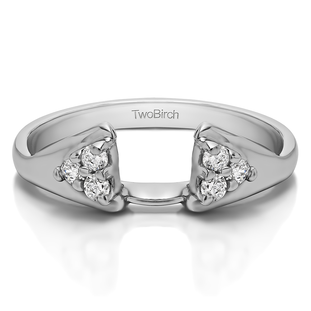 0.15 Ct. Six Stone Prong Set Cluster Ring Wrap Enhancer