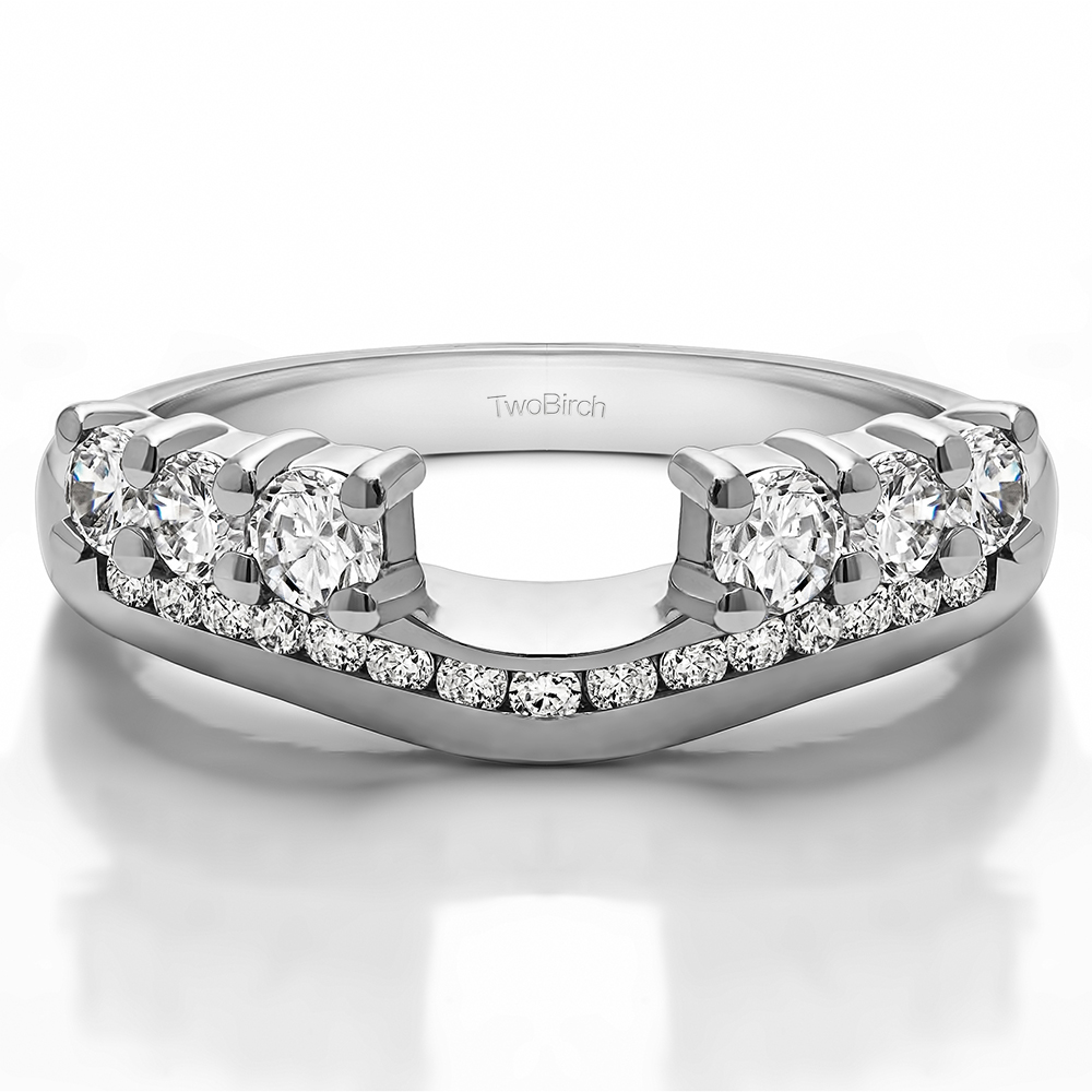 0.49 Ct. Six Stone Anniversary Ring Wrap with Channel Set Band