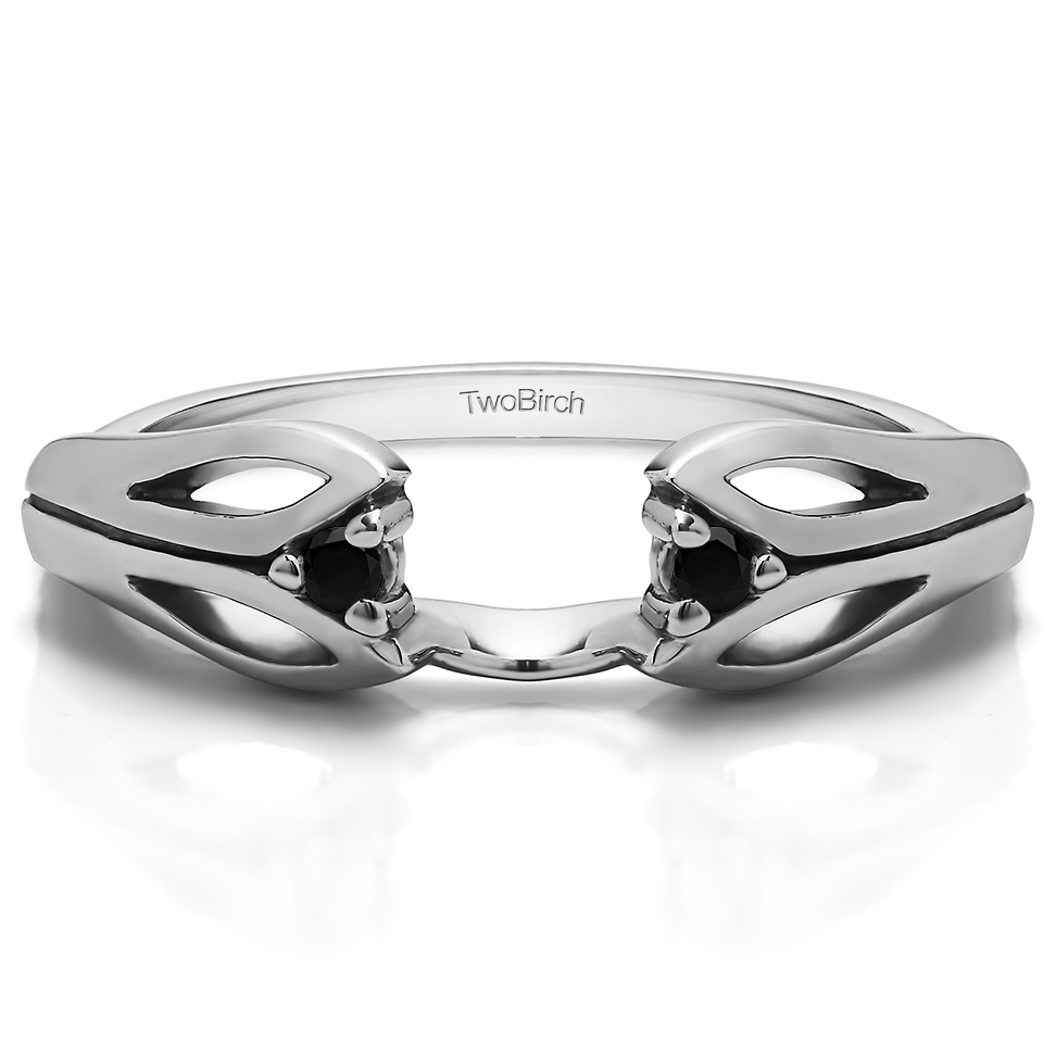 Black Diamond Ring Wraps, White Stone Enhancers - TwoBirch