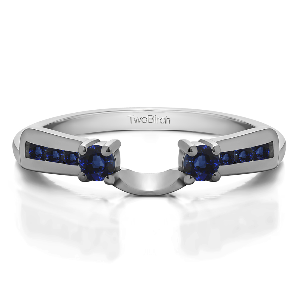 0.26 Ct. Sapphire Channel and Prong Round Stone Ring Wrap Enhancer