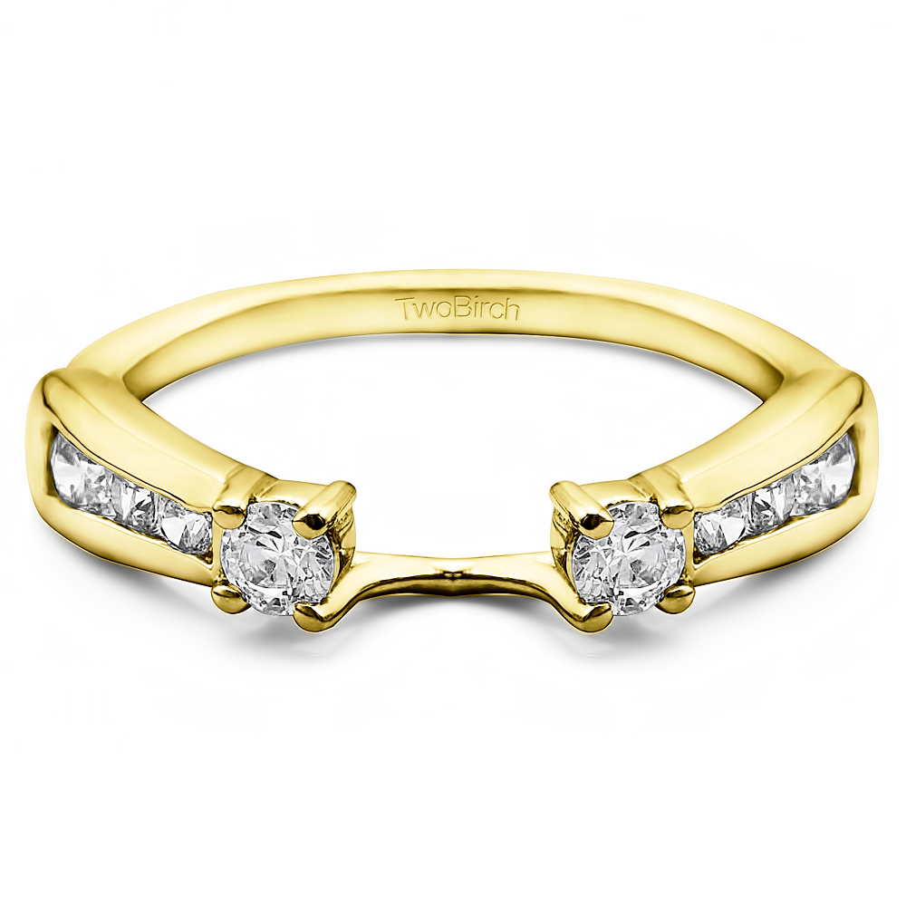 TwoBirch Ring Wrap - 0.25 Ct. Round Prong and Channel ring wrap in ...